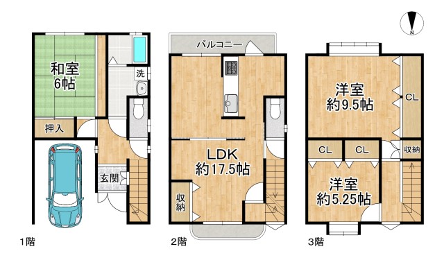 天井裏収納約5.5帖あり 収納豊富な3LDK | 山科の不動産はブリッジ不動産販売へ